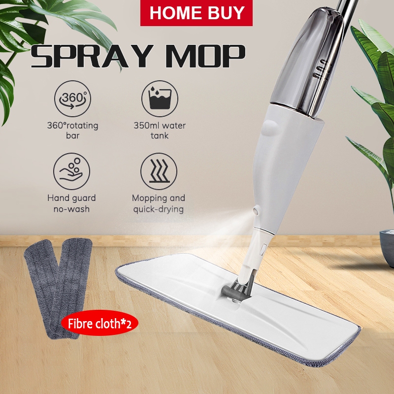 Easy Spray Mop Water Cleaning with 2pcs Fiber Cloth 2In1 Automatic Mop ...