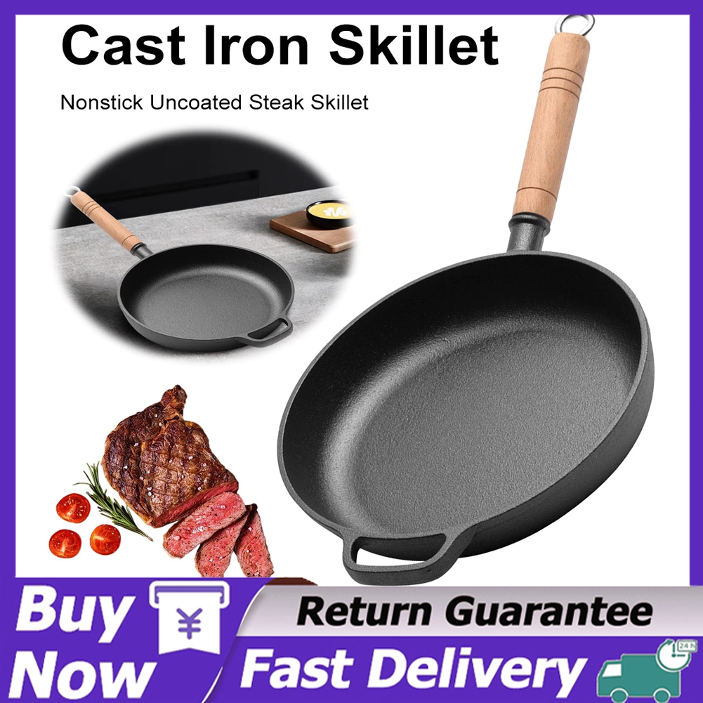 【Ready Stock】22CM Cast Iron cooking pan | Frying Pan | Physical Non ...