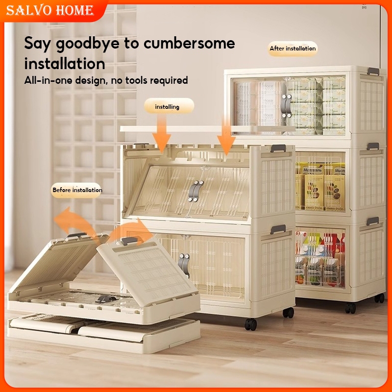 Salvo Multi-Layer Foldable Storage Box With 2 Doors Large Capacity ...