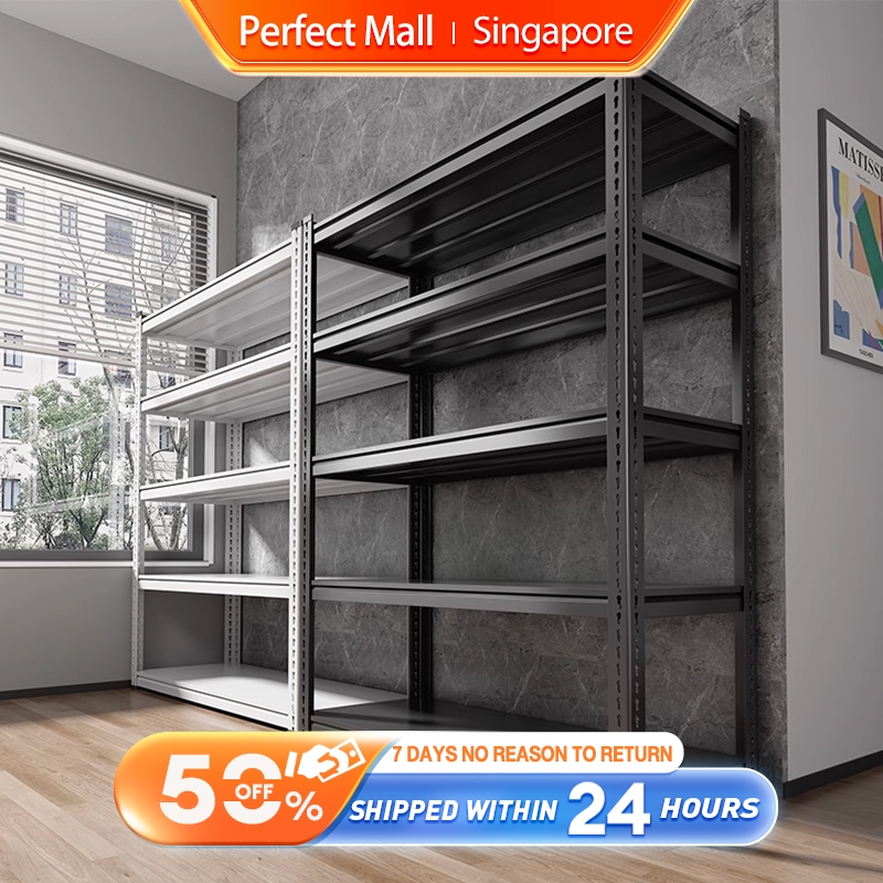 PM 100%Metal 3/4/5 Tiers Adjustable Height Shelf Metal Rack Stainless ...