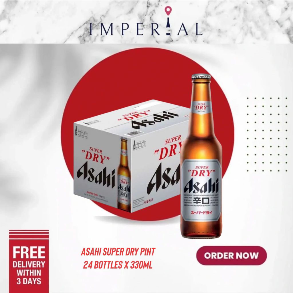 Asahi Super Dry Pint - 24X330ML (BBD: 11/2025) | Shopee Singapore