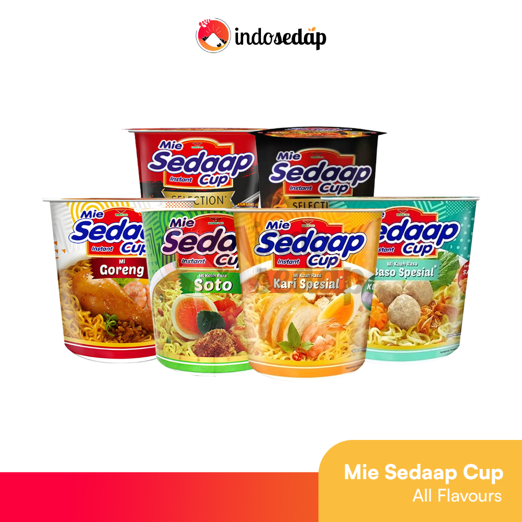 IndoSedap Mie Sedaap Cup Instant Noodle | Authentic Original Indonesian ...