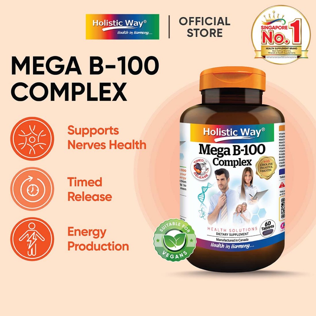 Holistic Way Mega B-100 Complex - Vegan (60 Tablets) | Shopee Singapore