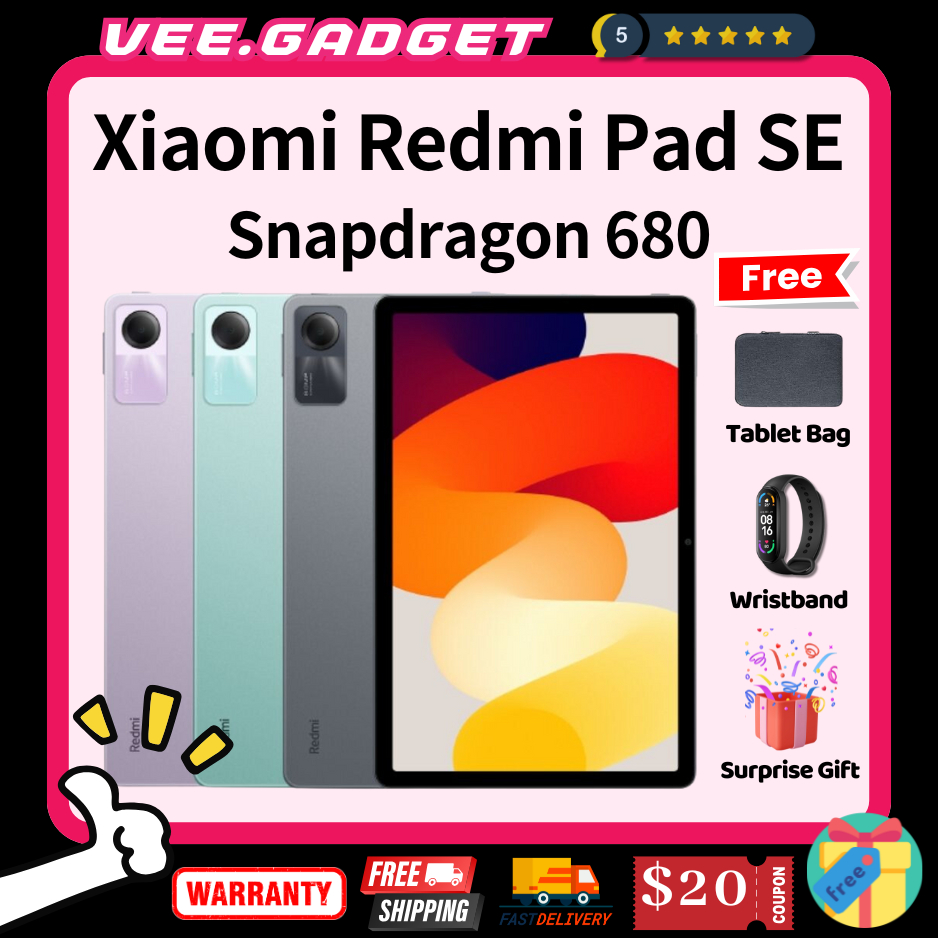 [New] Xiaomi Redmi Pad SE Tablet 11-inch Snapdragon 680/18W Wired Fast ...