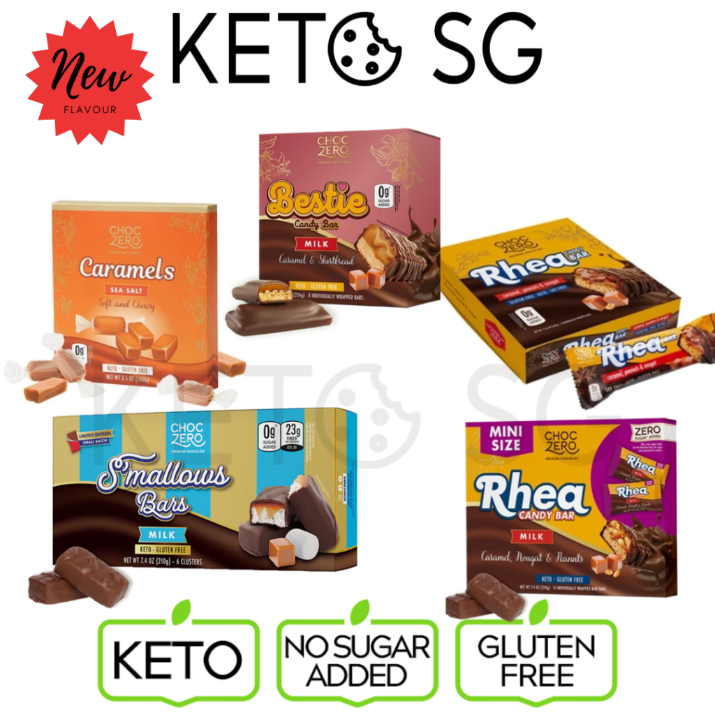 ChocZero Peanut Caramel Chocolate Snack Candy Bestie Bars Marshmallow S ...