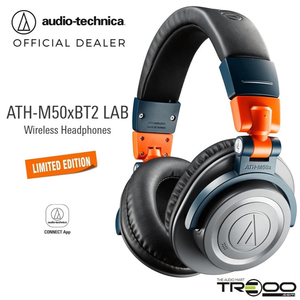 Audio-Technica ATH-M50xBT2 LAB Wired/Wireless Bluetooth Over-Ear ...