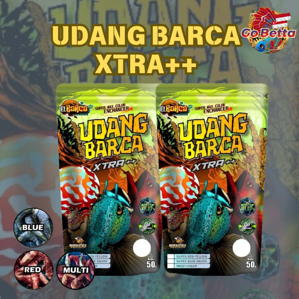 🇸🇬 Channa Fish Food UDANG BARCA XTRA++ Shrimp | Red Blue Booster ...