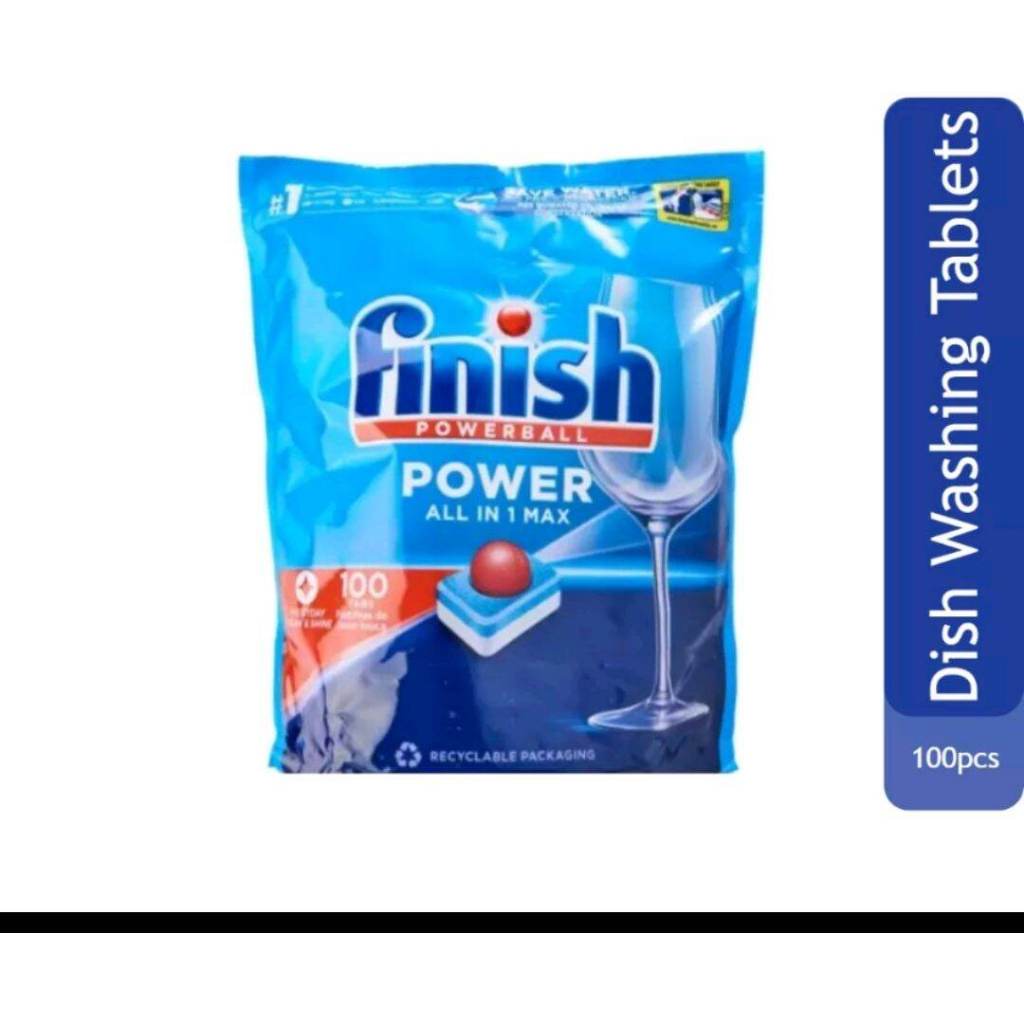 Finish Dishwasher Detergent Tablet All In One Max 100 Tabs | Shopee ...