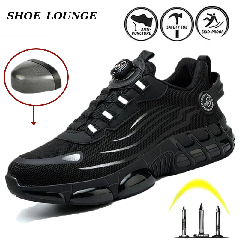 Anti smashing anti puncture breathable comfortable and safety shoes ...