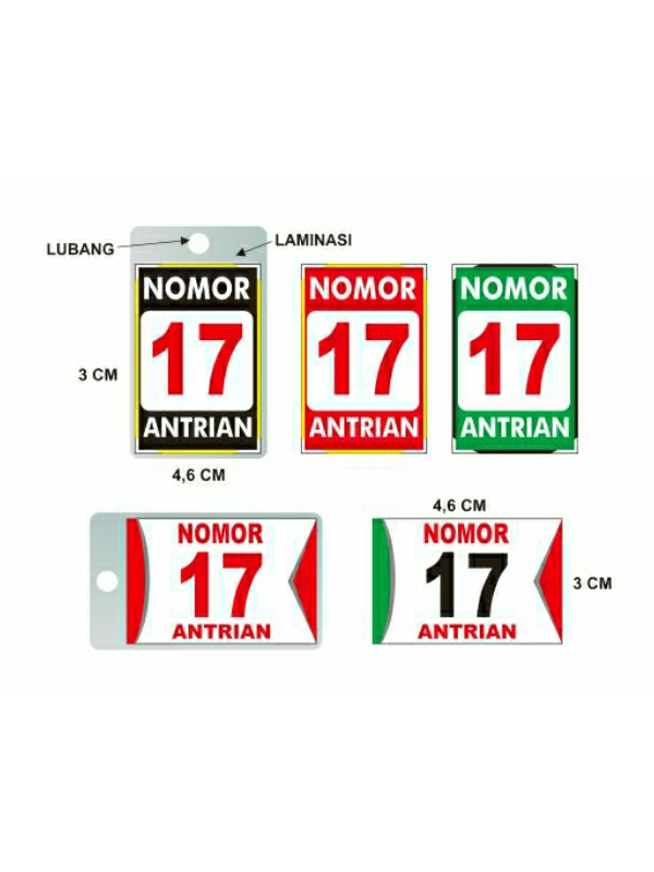 Queue number contains 1-100 measuring 3x4,6 cm. Art Paper material with ...