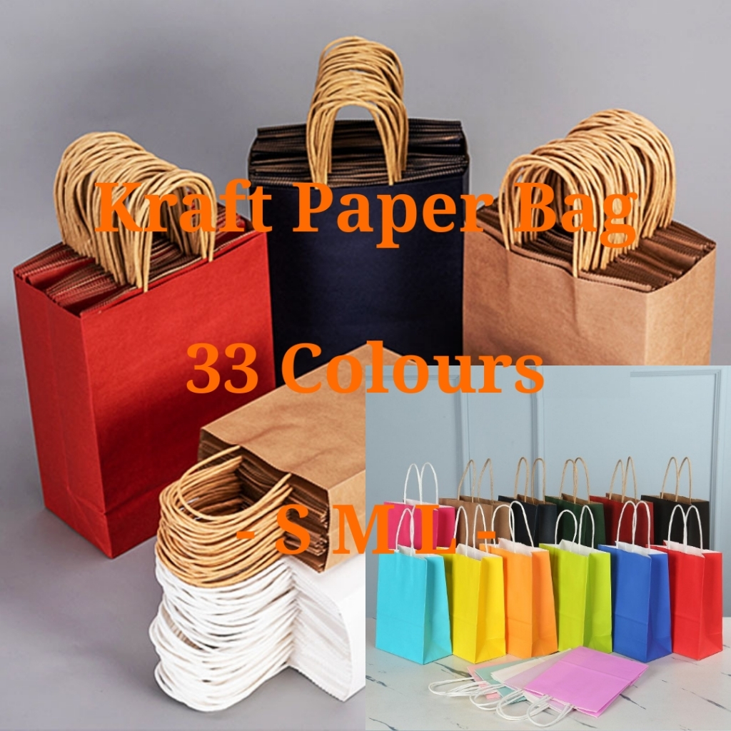 Kraft Colour Paper Gift | Party DIY Goodie Bag (1 pc) | Shopee Singapore