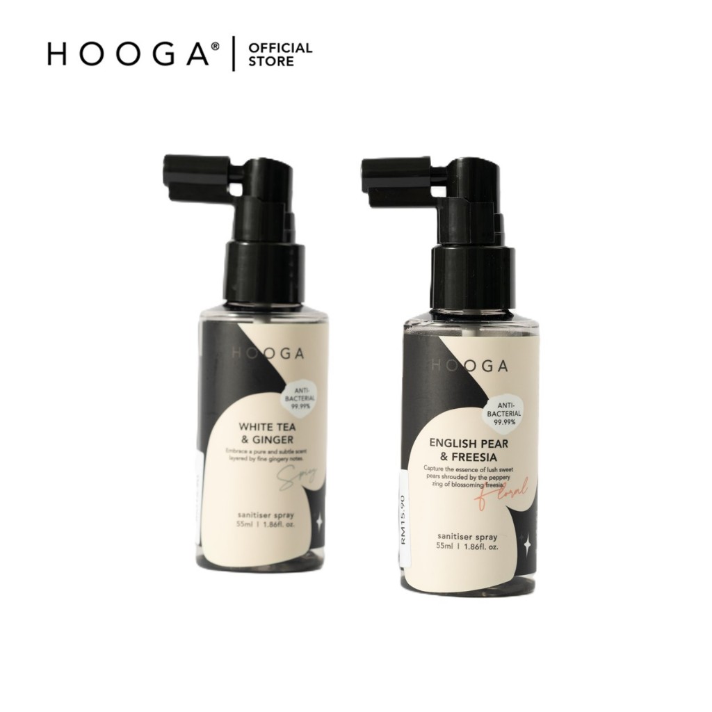 Hooga Body Care Black Series Sanitizer Spray 55ml / 300ml | Shopee ...