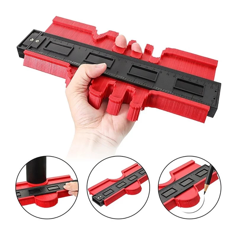 12cm / 25cm Profile Measure Ruler Contour Gauge Tiling Skirting ...