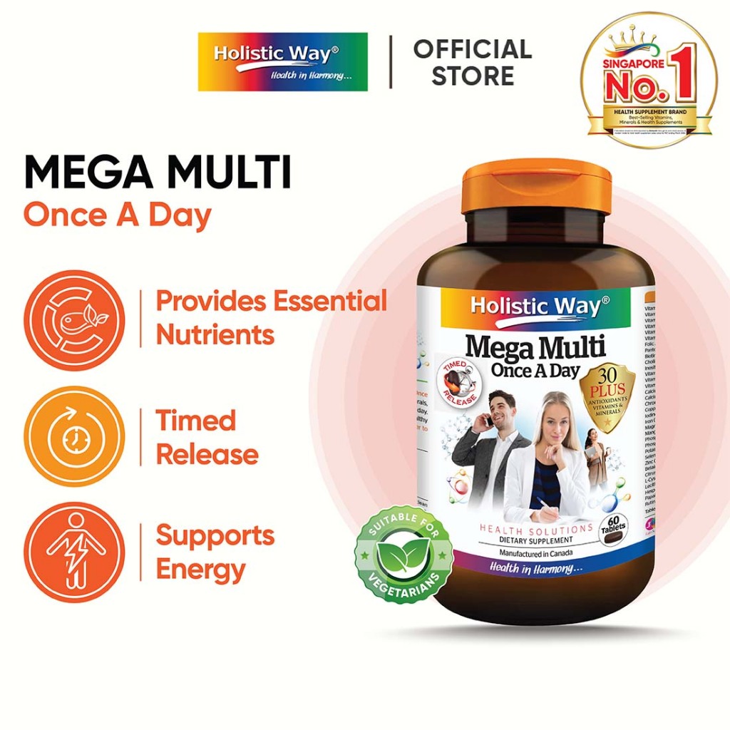 Holistic Way Mega Multi Once A Day - Vegetarian (60 Tablets) | Shopee ...