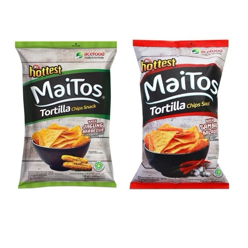 Maitos Tortilla 140gr Corn Barbeque | Balado Sambal | Shopee Singapore