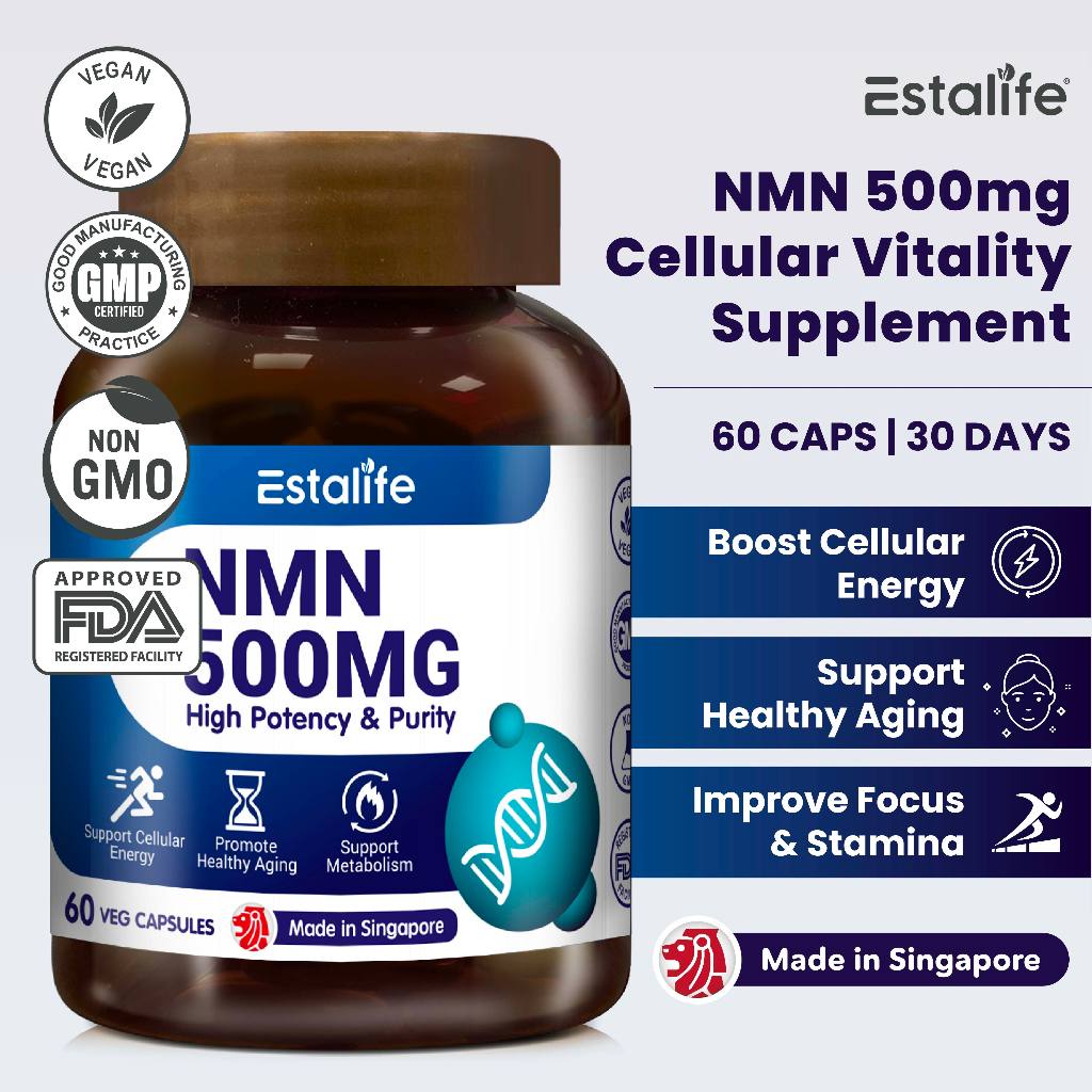 [NEW] Estalife NMN 500mg Supplement | NAD+ Booster | 抗衰老胶囊 | Enhance ...