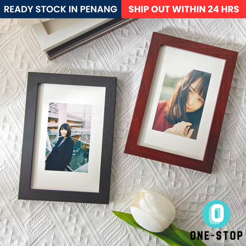 Wood Photo Frame with Stand | Premium Elegant Design | 4R / 6R / 8R / A4 | Bingkai Gambar Murah ...