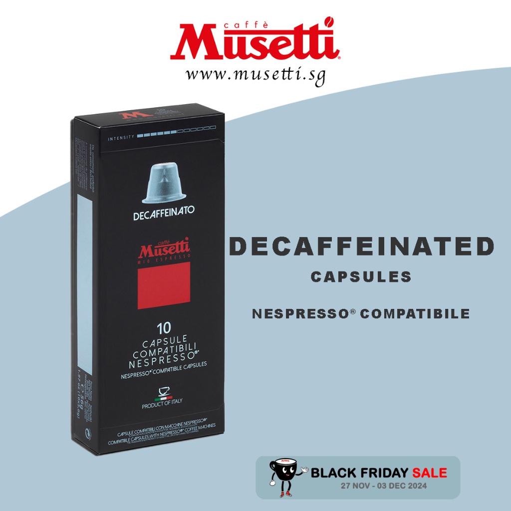 MUSETTI DECAFFEINATED COFFEE CAPSULES (NESPRESSO COMPATIBLE) | Shopee ...