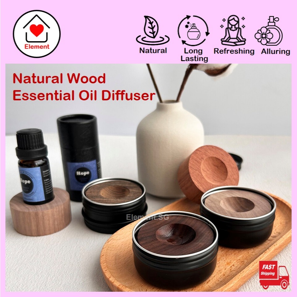 [SG Seller] Essential Oil Wood Diffuser | Car Fragrance | Home Travel ...