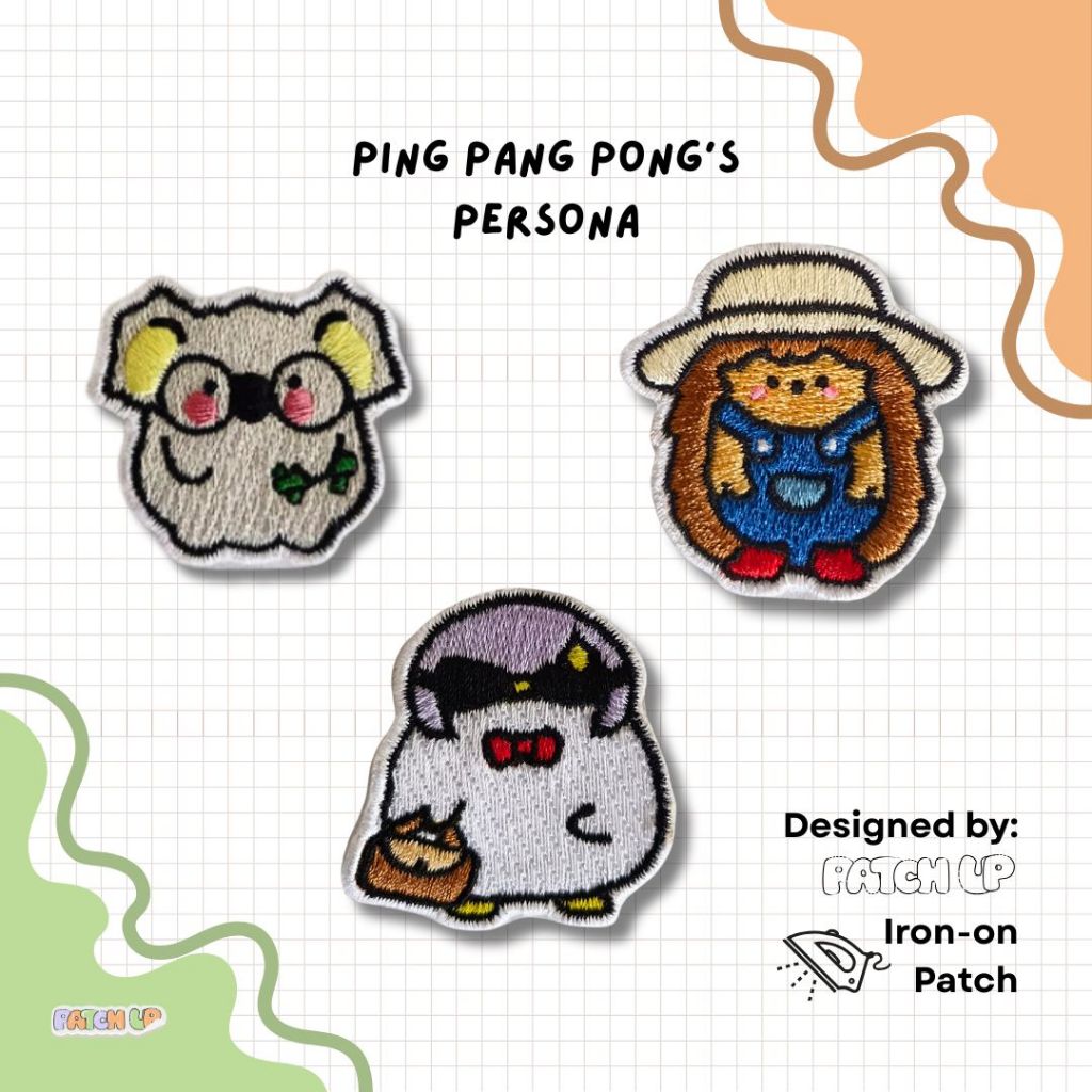 [SG Seller] PatchUp Exclusive Character Iron-on Patch | Ping Pang Pong ...