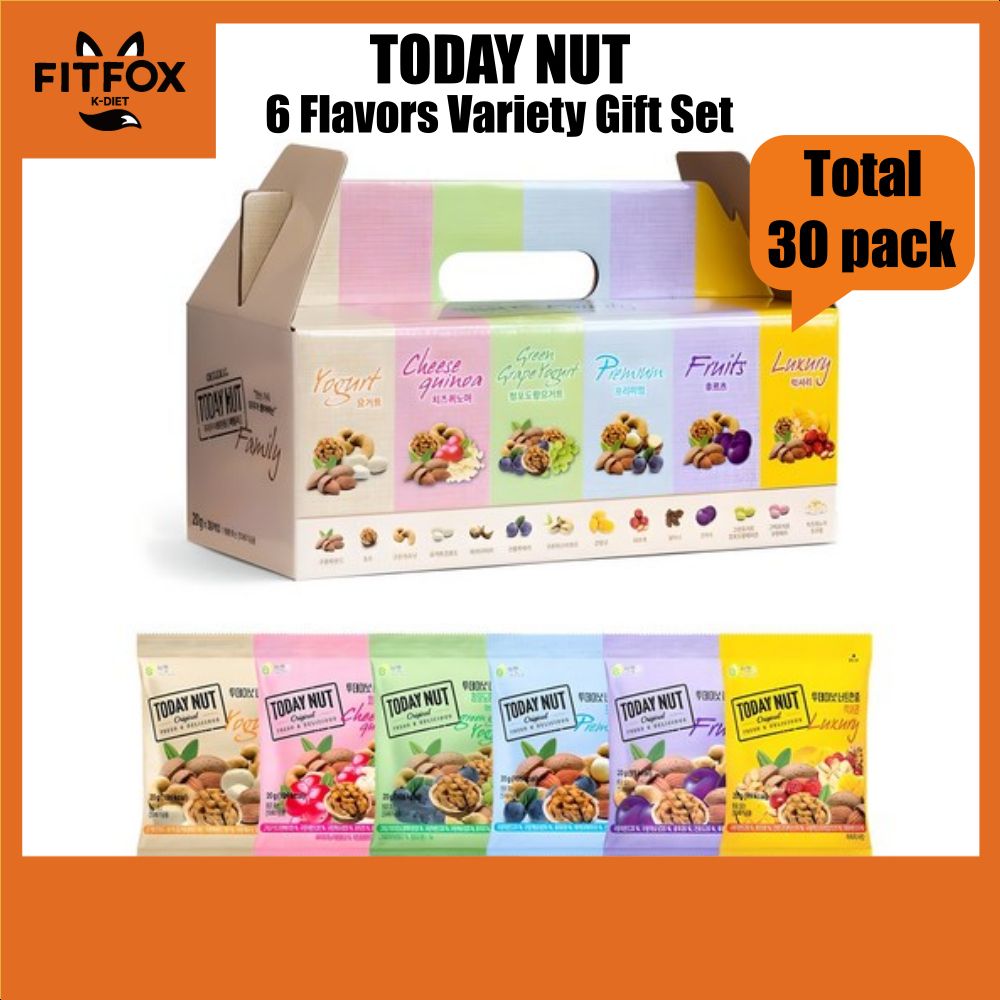 Today nut 6 Flavors Varieties Gift Set 20g x 30 Packs / Healthy Diet ...