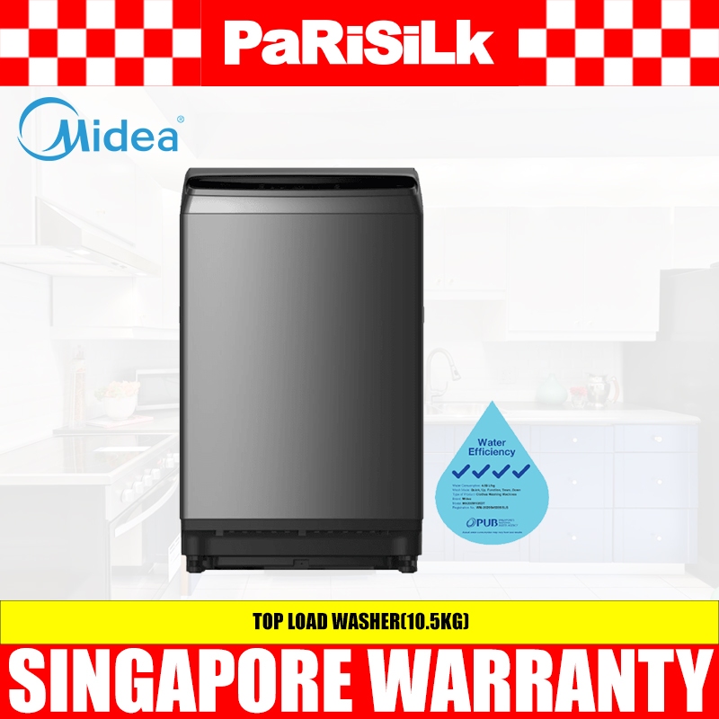 MIDEA MA200W105DT TOP LOAD WASHER(10.5KG)(Water Efficiency: 4 TIcks ...