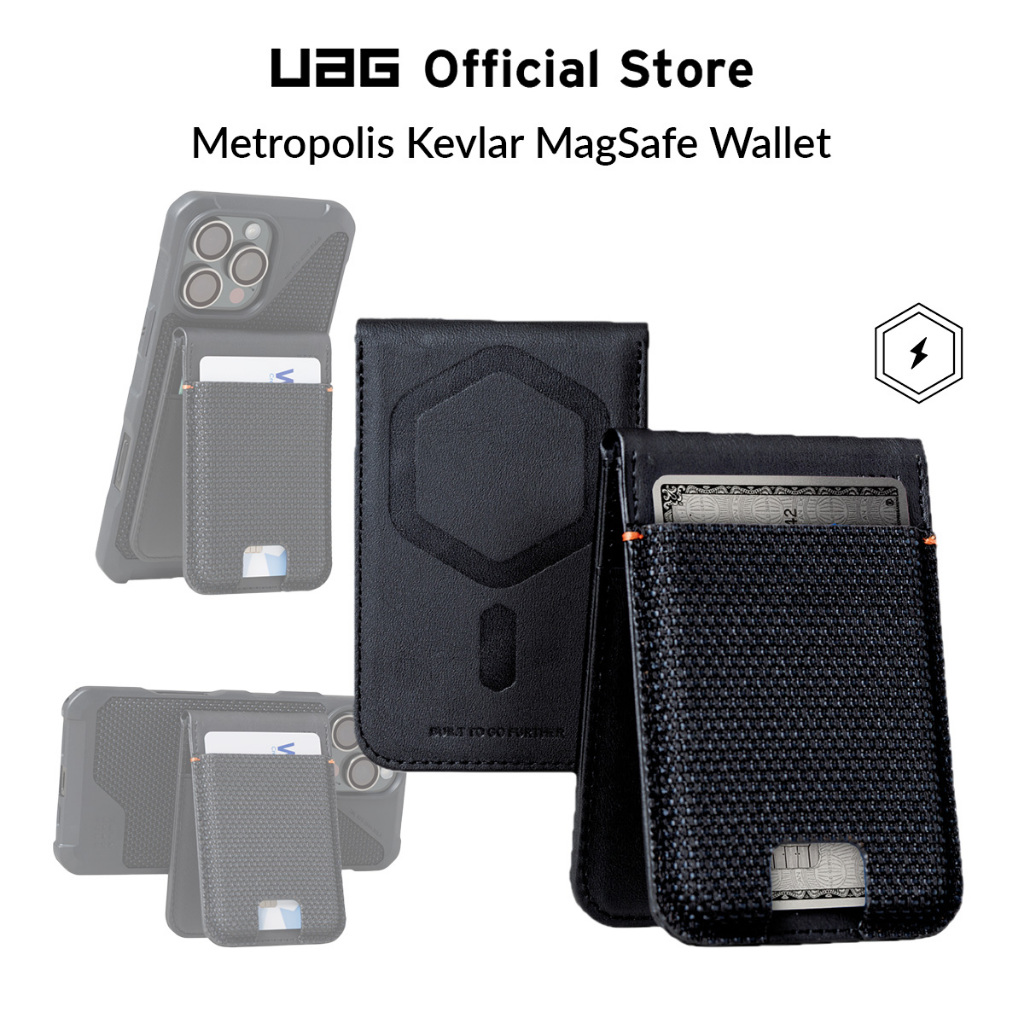 UAG Metropolis Kevlar Magnetic Wallet Card Holder Phone Stand Magnetic ...