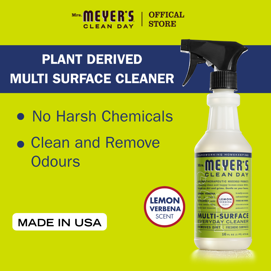 Mrs Meyer Multi Surface Cleaner Lemon Verbena 473ml | Shopee Singapore