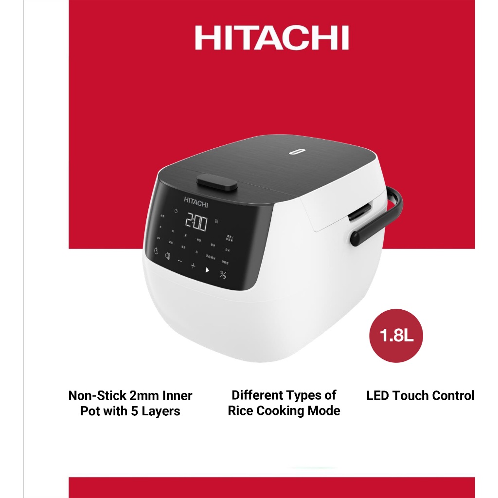 Hitachi Microcomputer 1.8L Rice Cooker RZ-R18XN | Shopee Singapore