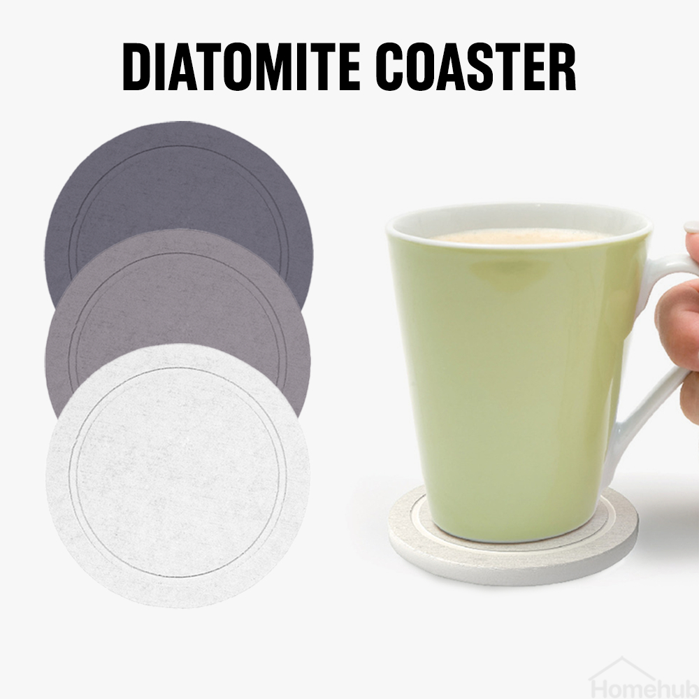Homehub Diatomite Cup Coaster Absorbent Drink Coasters for Coffee Cold ...