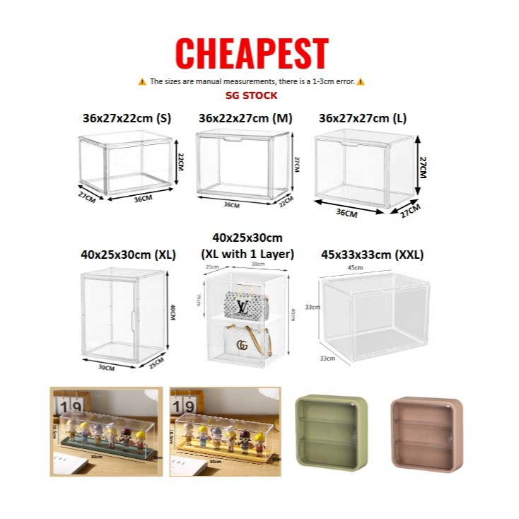 【Cheapest】 Ultra Clear Stackable and Magnetic Acrylic Display Storage ...
