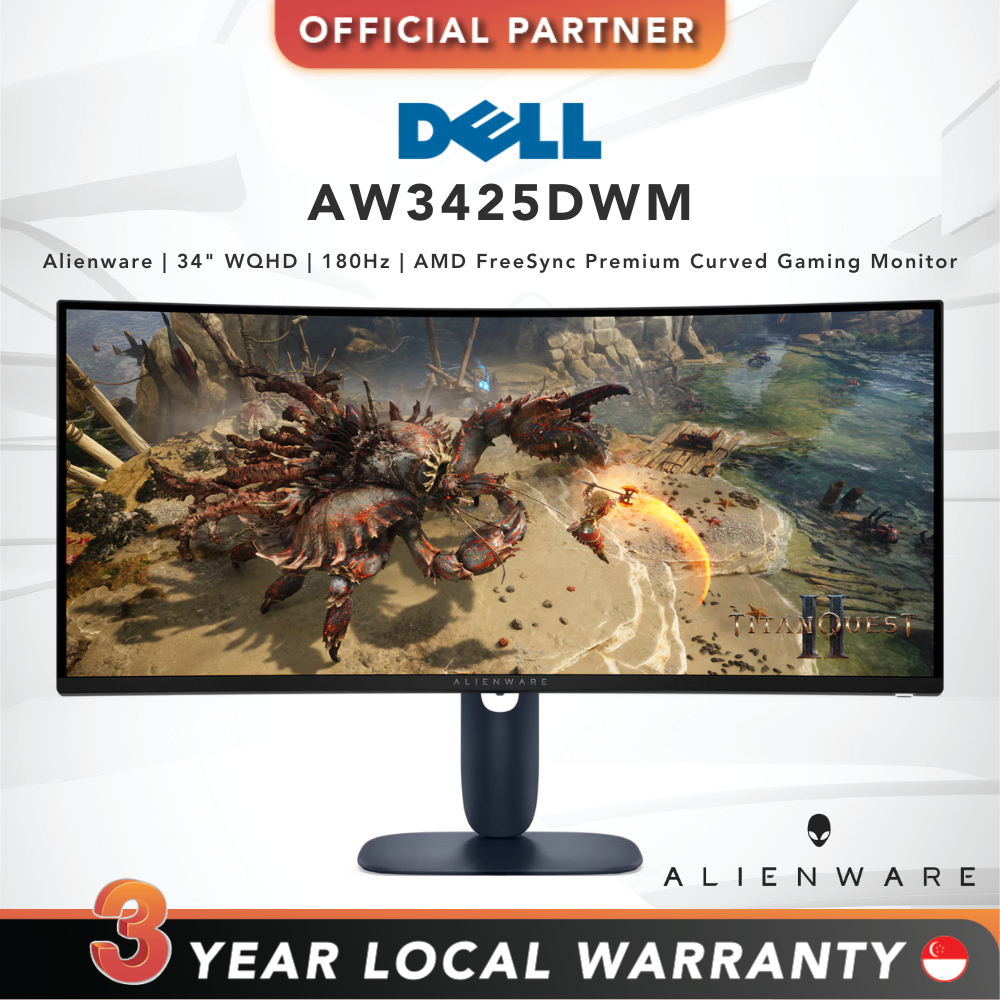 Dell Alienware AW3425DWM | 34" WQHD | 180Hz | VA | 4ms GTG | AMD ...