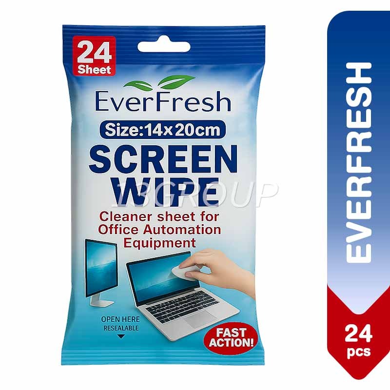 EverFresh Screen Wipes / Gentle Streak-Free Cleaning All Screens, 24 ...