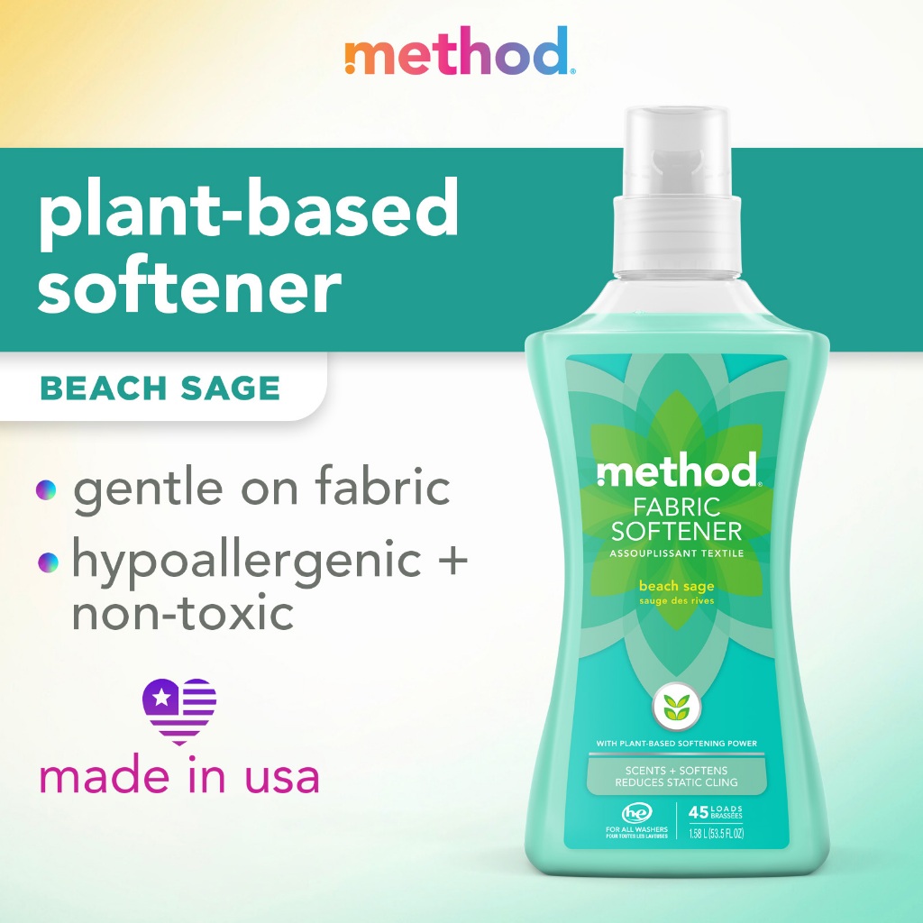 Method [Carton] Fabric Softener - Beach Sage 1.58L x 4 | Shopee Singapore