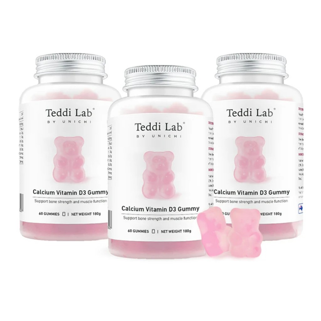 [BUNDLE OF 3] Teddi Lab Unichi Calcium Vitamin D3 (60 Gummies) | Shopee ...