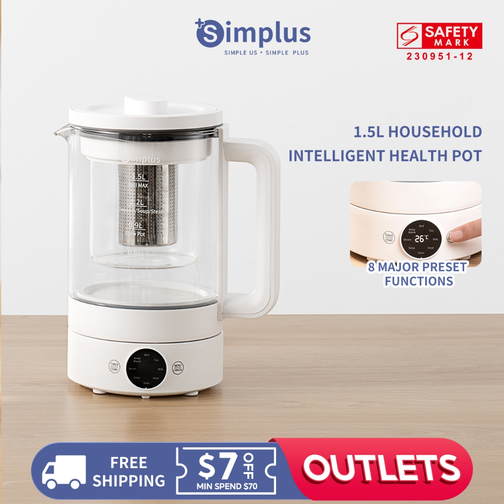 Simplus 1.5L Health Pot Household MultiFunctional Automatic Power Off Electric Hot Water Kettle ...
