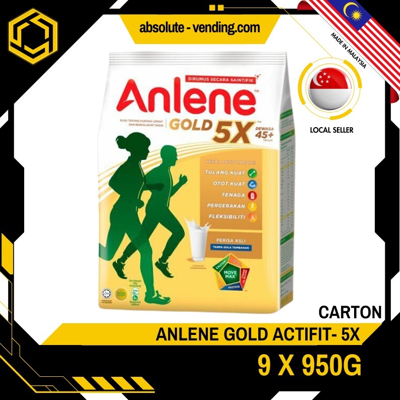 [CARTON] ANLENE Gold 5X Actifit 950G X 9 (PACKETS) | Shopee Singapore