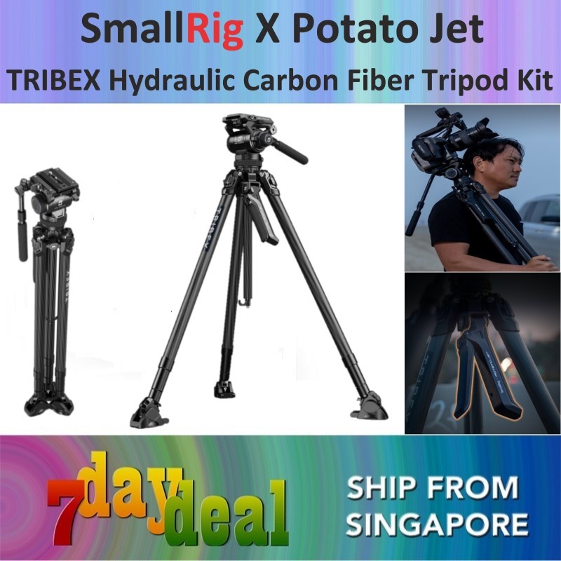 SmallRig x Potato Jet TRIBEX Hydraulic Carbon Fiber Tripod Kit (4259 ...