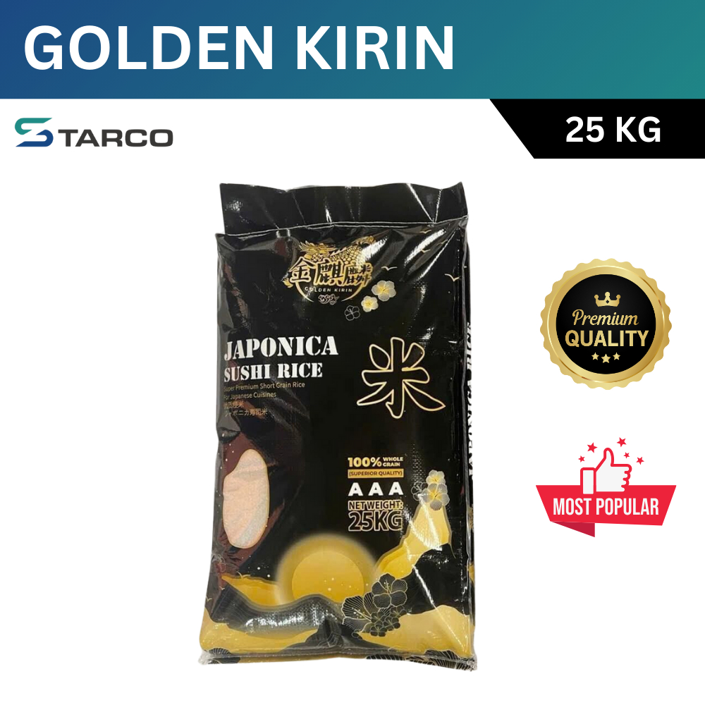 [STARCOGROUP] Golden Kirin Vietnam Japonica Sushi Rice 25kg | 金麒麟珍珠寿司米 ...