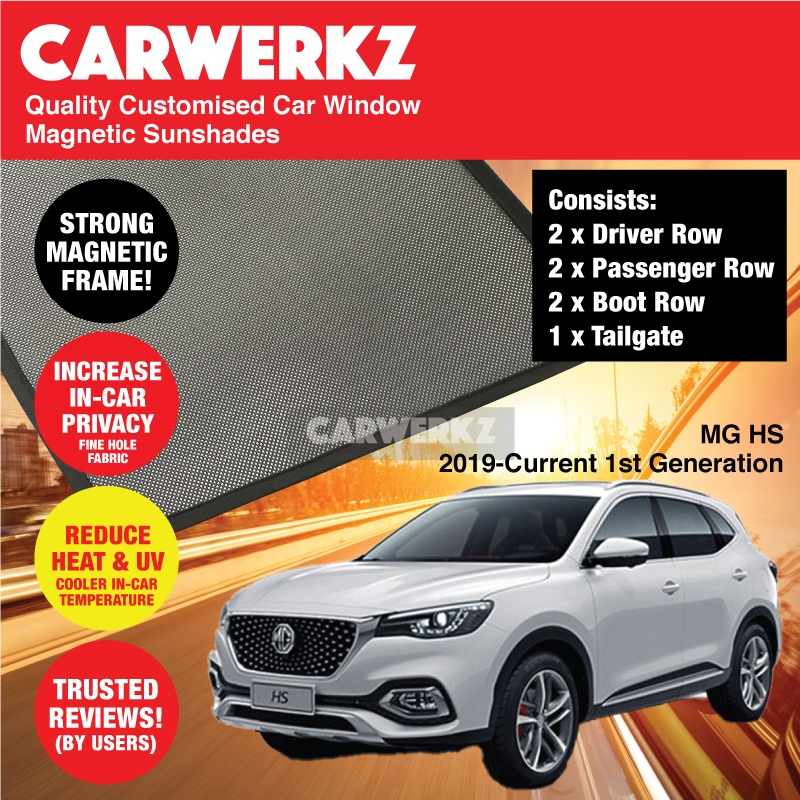 Customised Window Magnetic Sunshades for MG HS 2019-Current 1st ...