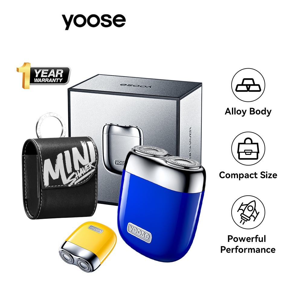 YOOSE Mini Shaver, Portable Electric Razor for Men, Washable, Wet & Dry ...
