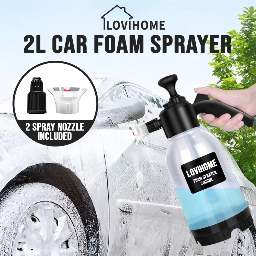 SG 2L Car Wash Snow Foam Sprayer Bottle - High Pressure Spray, Dual ...