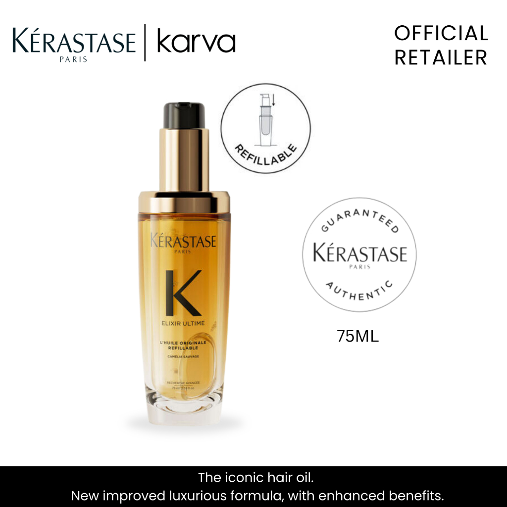 Kérastase Elixir Ultime REFILLABLE L'Huile Originale Hair Oil (75ml ...