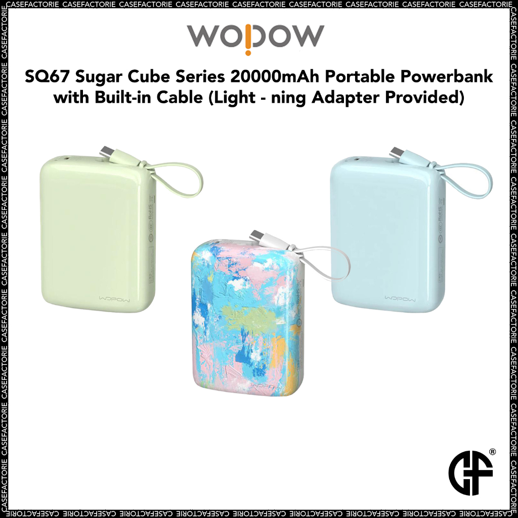 WOPOW SQ67 Sugar Cube Series 20000mAh Portable Powerbank with Built-in ...