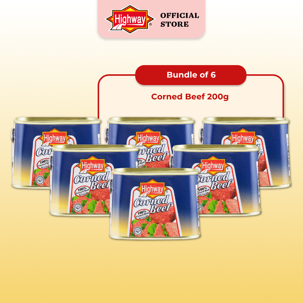 [Bundle of 6] Highway Corned Beef 7oz / 200g - Product of Brazil (Exp ...