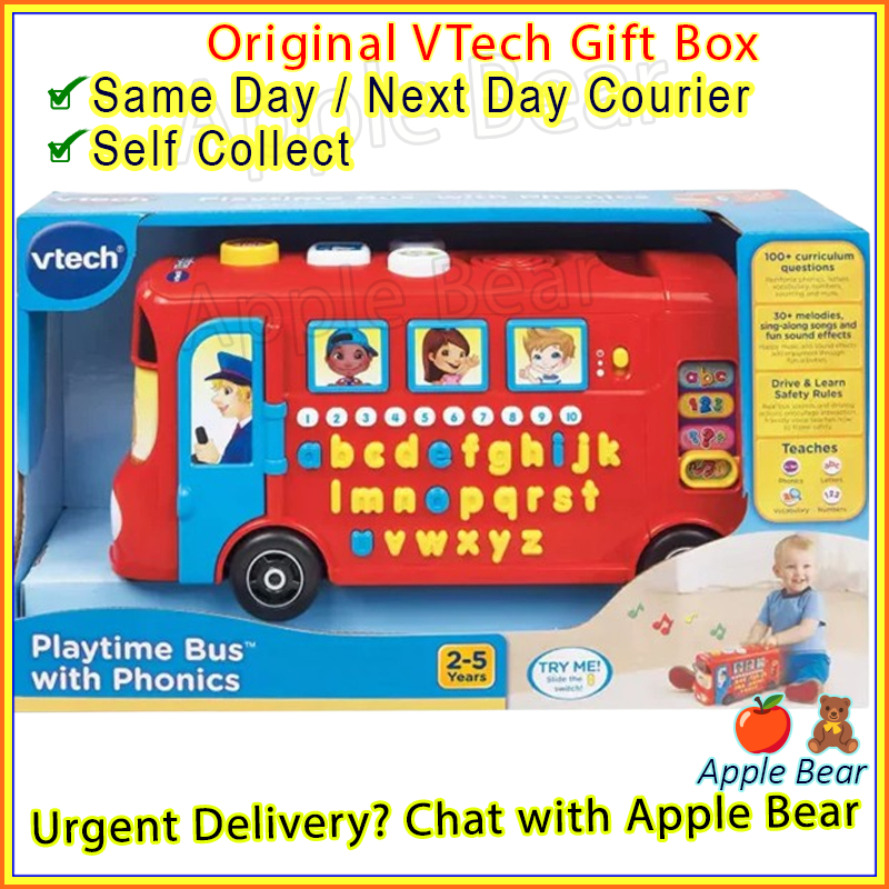VTech 🍎 Phonics Playtime Bus (Age 2 to 5+ Year) Educational Alphabet ...