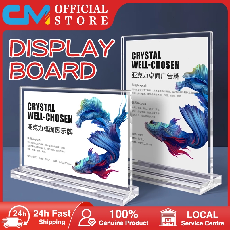 [SG Stock] Brand new A4 / A5 acrylic T-shaped double-sided transparent ...