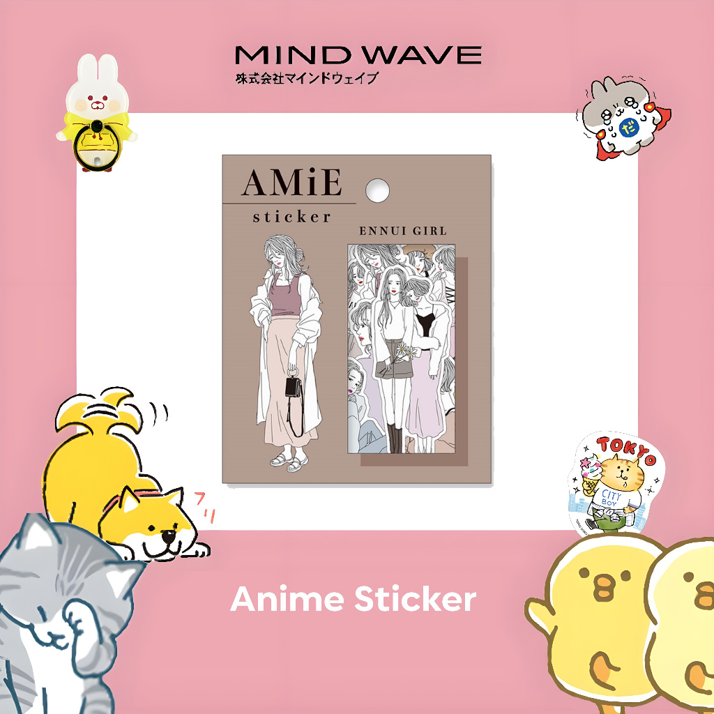 MIND WAVE | Amie cute girls sticker | 81136 Ennui Girl. | Shopee Singapore