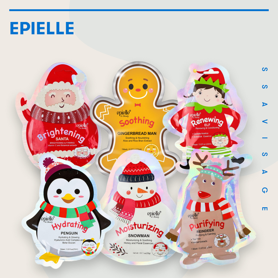 [EPIELLE] Christmas Holiday Character Sheet Masks 10 EA, Snowman ...