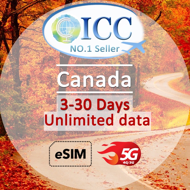 ICC eSIM - Canada 5-30 Days Unlimited Data SIM | Shopee Singapore